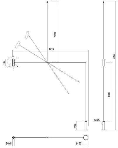 Redo 01-2695 - LED Stmívatelná stojací lampa PICAS LED/12W/230V černá