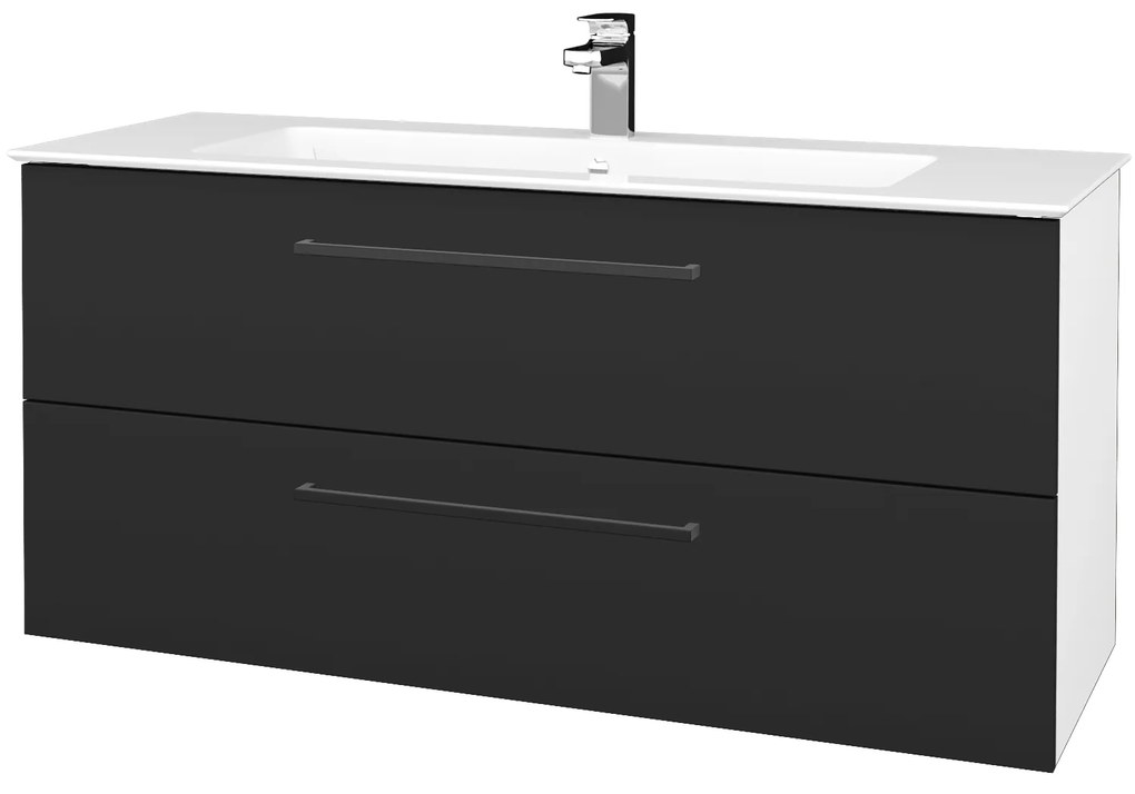 Dřevojas Koupelnová skříň GIO SZZ2 120 Varianta: N01 Bílá lesk / Úchytka T04 / N06 Lava