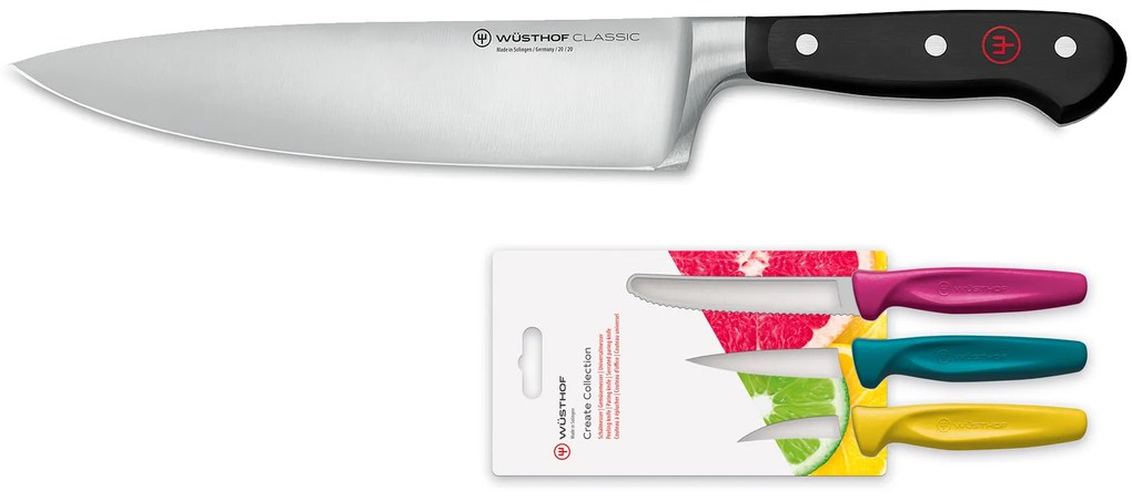 Wüsthof CLASSIC Nůž kuchařský 20 cm + Sada nožů 1030100120+9334c