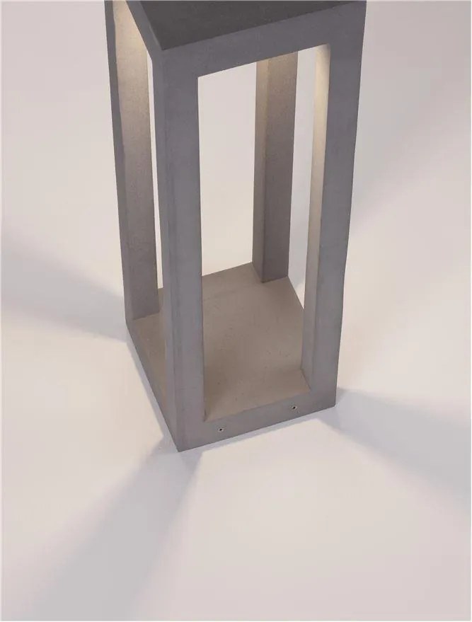 NV 9540216 Venkovní sloupkové svítidlo BEV šedý beton skleněný difuzor LED 5W 3000K 120-230V IP65 - NOVA LUCE