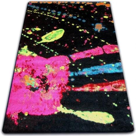 Makro Abra  Dětský kusový koberec PAINT - F519 black černý 200 x 290