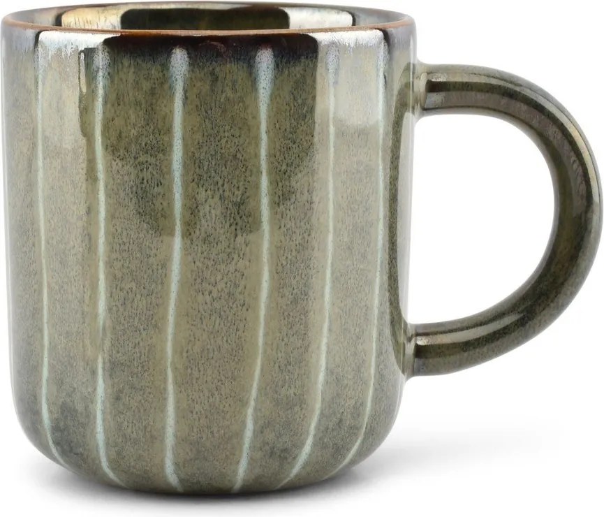 Tmavě zelený kameninový hrnek 500 ml Muggies – Salt&amp;Pepper