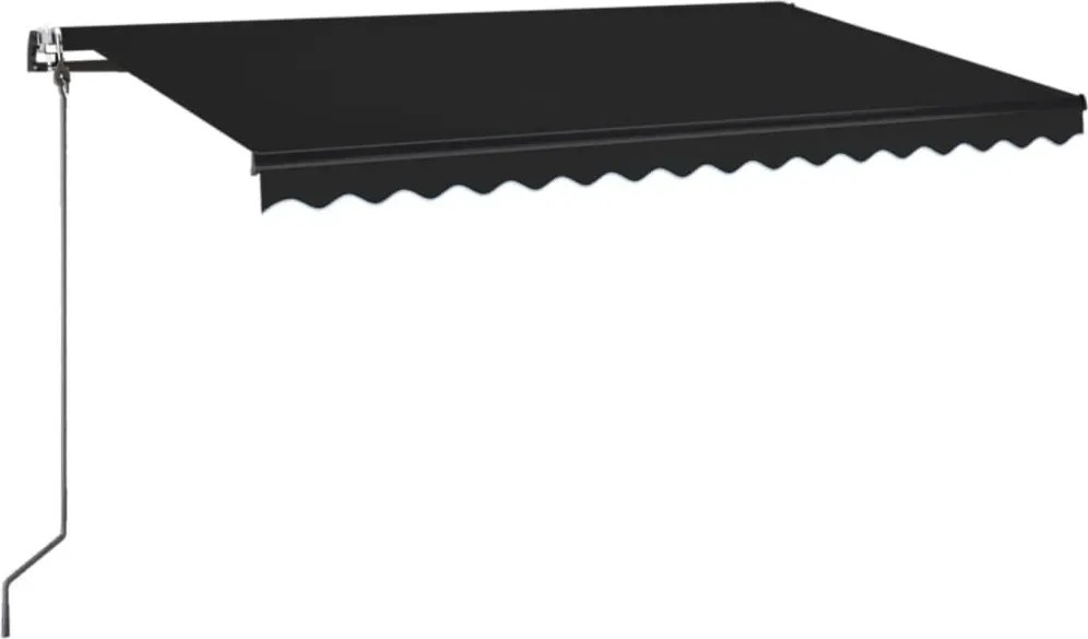 Automatická zatahovací markýza 450 x 350 cm antracitová 3069209