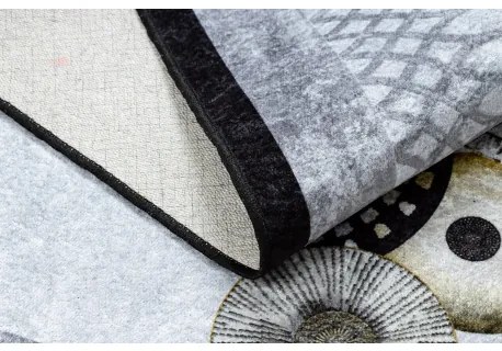 Dywany Luszczow Dětský kusový koberec MIRO 51130.807 pratelný  Kruhy, rám protiskluz, šedá Rozměr koberce: 120 x 170 cm