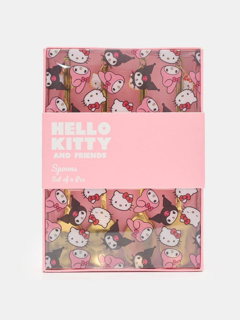 Sinsay - Sada lžiček s přívěsky Hello Kitty - zlatá
