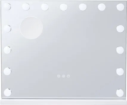 Hollywoodské toaletní zrcadlo se světly s USB stolním držákem na stěnu 57,9 × 46 cm
