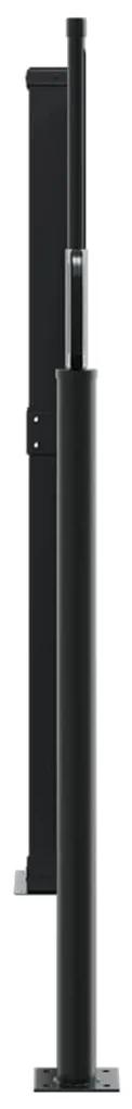 vidaXL Zatahovací boční markýza 120 x 1 000 cm [4004700] Barva: Černá