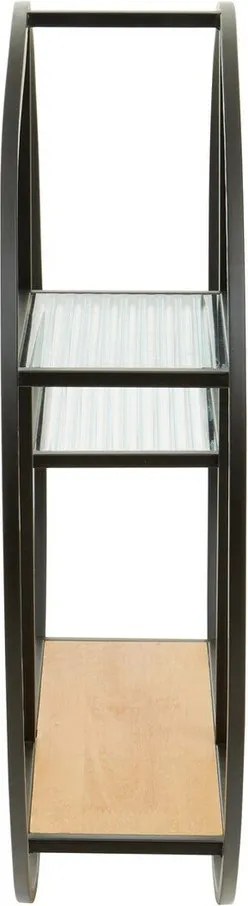 Černá/v přírodní barvě patrová kovová police 61 cm Mataram – Premier Housewares
