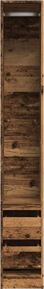 Šatní skříň old wood 30 x 50 x 200 cm kompozitní dřevo 3307745