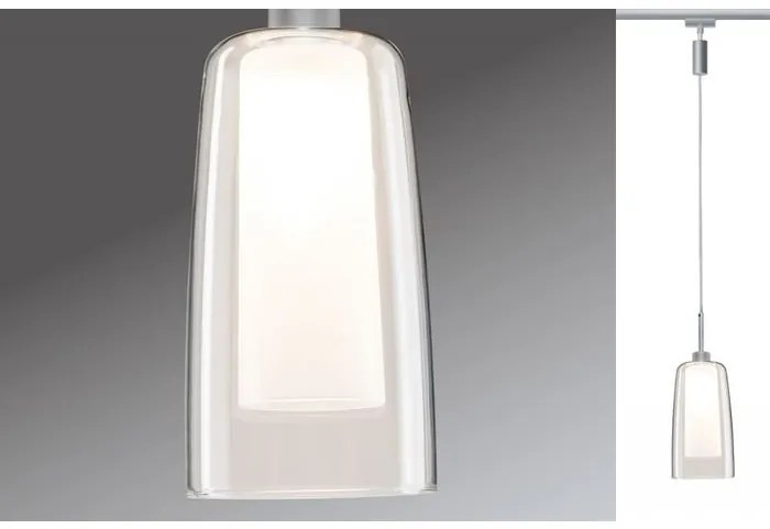 P 94998 URail LED zásvěsné svítidlo Arido II 5W GU10 matný chrom + sklo 949.98 - PAULMANN