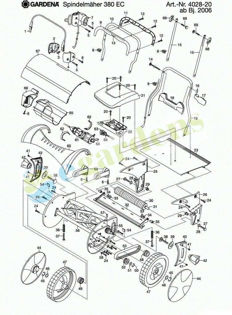 Gardena 380 EC el. vřetenová sekačka 4028-20