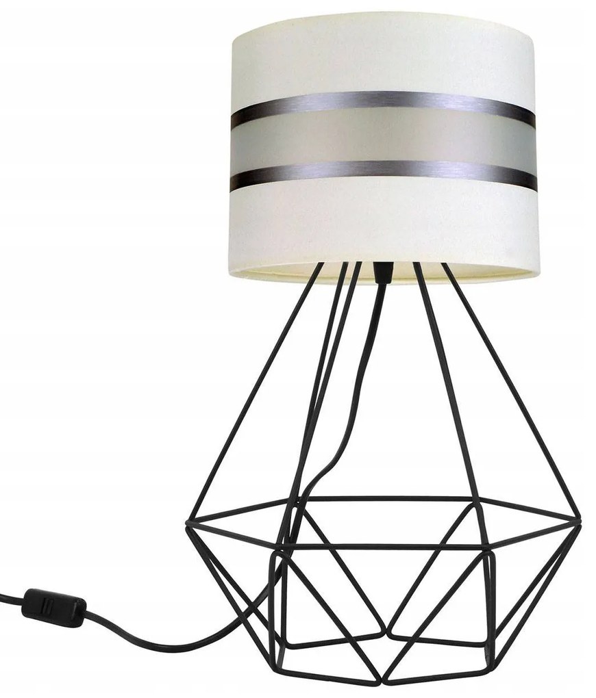 Stolní lampa ELEGANCE, 1x textilní stínítko (výběr ze 6 barev), (výběr ze 3 barev konstrukce)