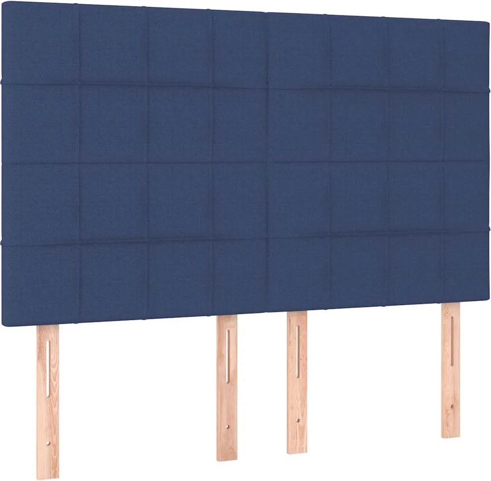 Box spring postel s matrací modrá 140x200 cm textil 3131999