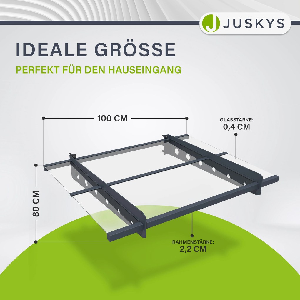 Juskys Vchodová stříška Manila Velikost: 100 × 80 cm