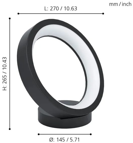 Eglo 99029 - LED RGB Stmívatelná stolní lampa MARGHERA-C LED/16W/230V