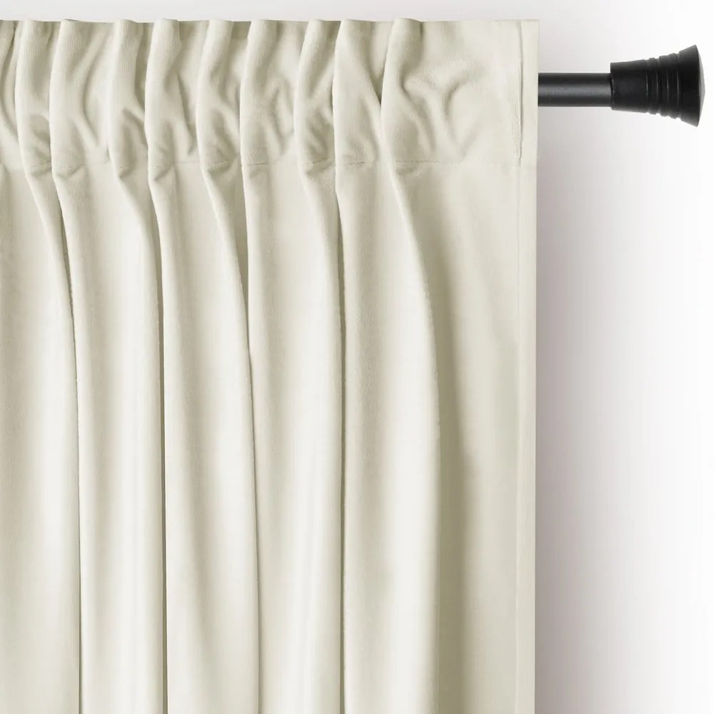 Krémový sametový dimout závěs 140x245 cm Pleat – Restilo