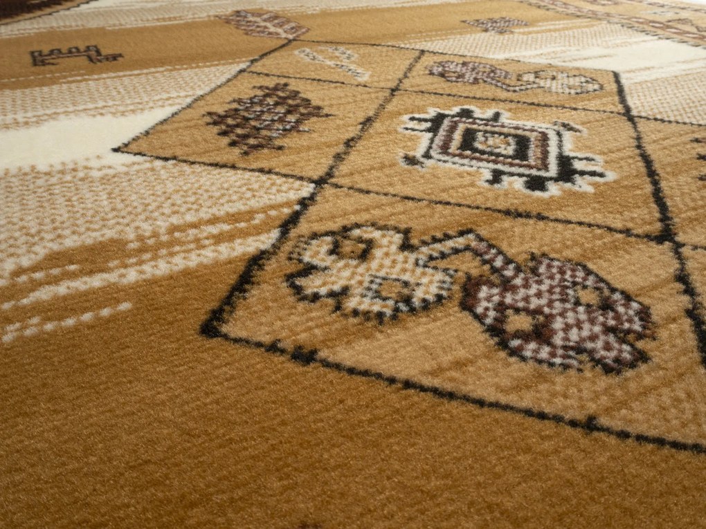 Alfa Carpets, Kusový koberec TEHERAN T-375 beige, 120x170, béžová, chodba / předsíň