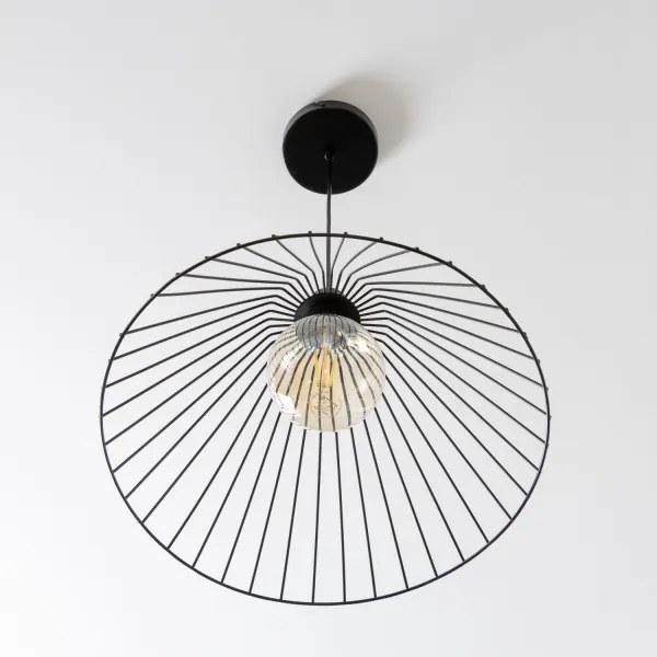 Brilagi - LED Lustr na lanku CERIA WIRE 1xE27/40W/230V pr. 45 cm černá