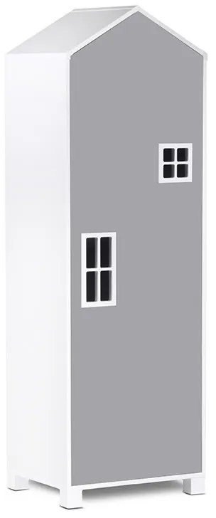 KONSIMO Dětská šatní skříň MIRUM 07 bílá šedá