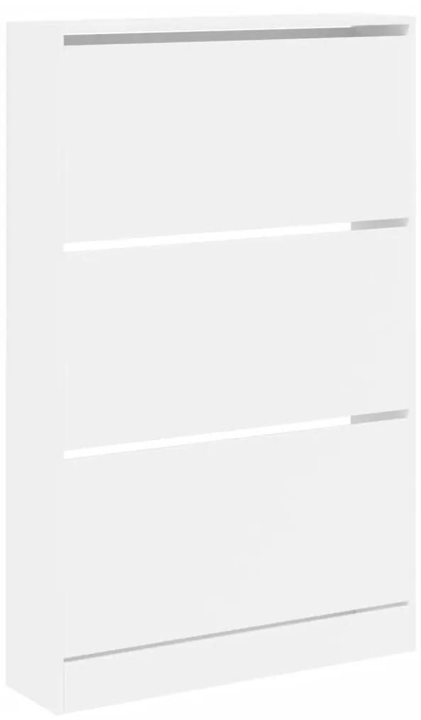 Botník bílý 80 x 21 x 125,5 cm kompozitní dřevo - Default Title