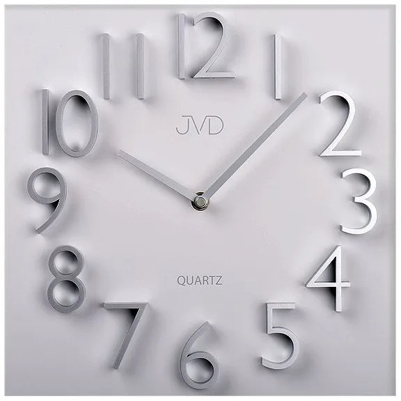 Nástěnné hranaté kovové hodiny JVD HB19
