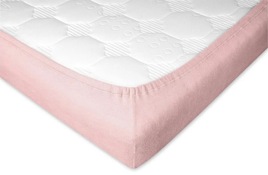 Dadka Froté prostěradlo pudrové A  Froté prostěradlo pudrové 90x180x20 cm