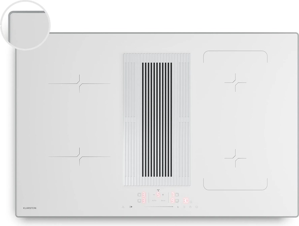 Klarstein Indukční varná deska Velaire s odsavačem par | 4 varné zóny | 8400 W | 80 cm