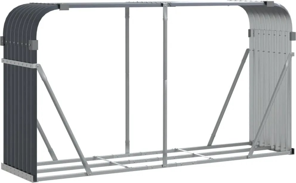 vidaXL Stojan na dřevo 180 x 45 x 100 cm pozinkovaná ocel [364564] Barva: světle šedá