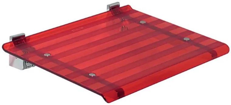Sapho LEO sprchové sedátko 40x31cm, červená 5368R