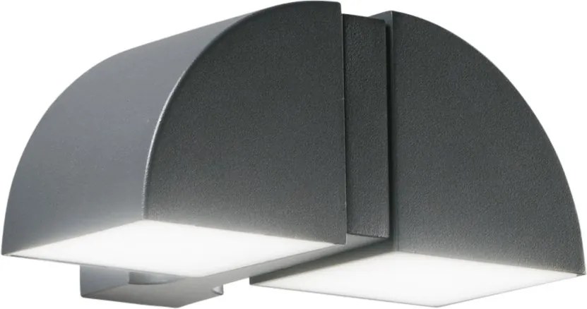 FAN LED-IDEM-AP Venkovní nástěnné LED svítidlo IDEM antracit, hliník, 8 W, 840 lm, 4000 K, IP44, 20,2 x 9 x 15,3 cm - FANEUROPE