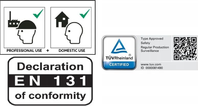 Hliníkový žebřík 2x10 příček dvoudílný DRABEST DW2-10 PRO