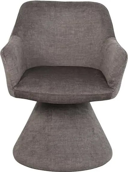 Designová otočná židle Deimena šedý samet