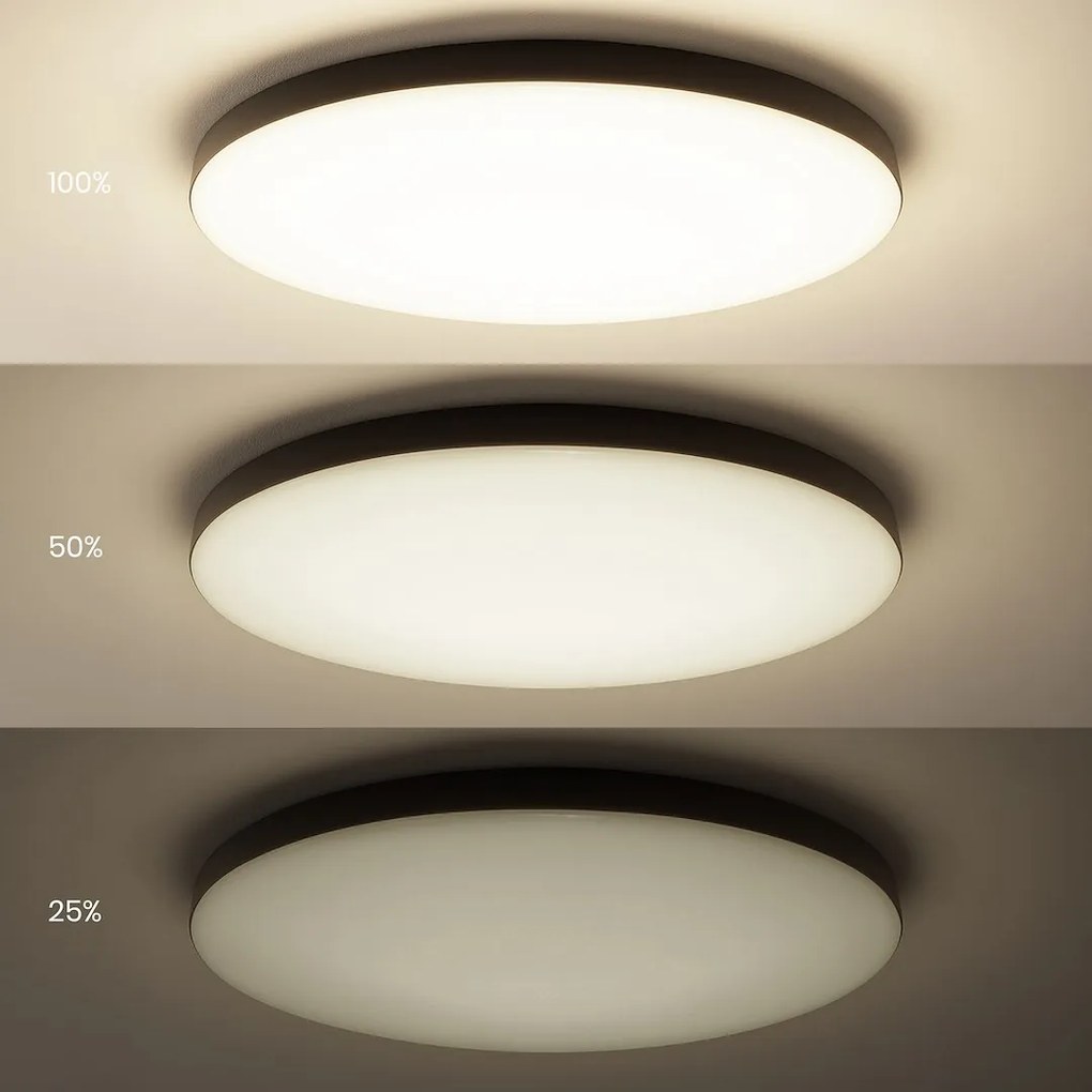 Stropní LED svítidlo Siena, 1x LED 80w, 3000-6000k, 3CCT, b, s ovladačem