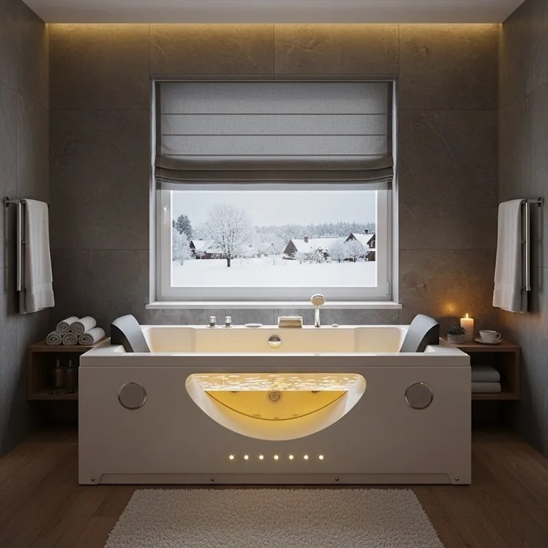 BPS-koupelny Hydromasážní vířivá vana Levante 659 180x90 s ohřevem vody