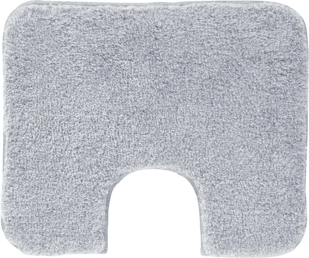 GRUND Koupelnová předložka MELANGE stříbrná Rozměr: 50x60 cm s výřezem pro WC