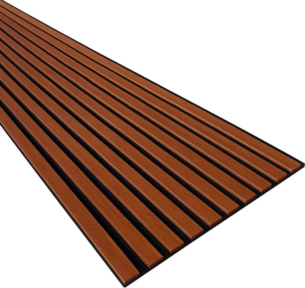 3D Dřevěné lamely na zeď na filci 275x46cm - Ořech TOSKÁNSKÝ