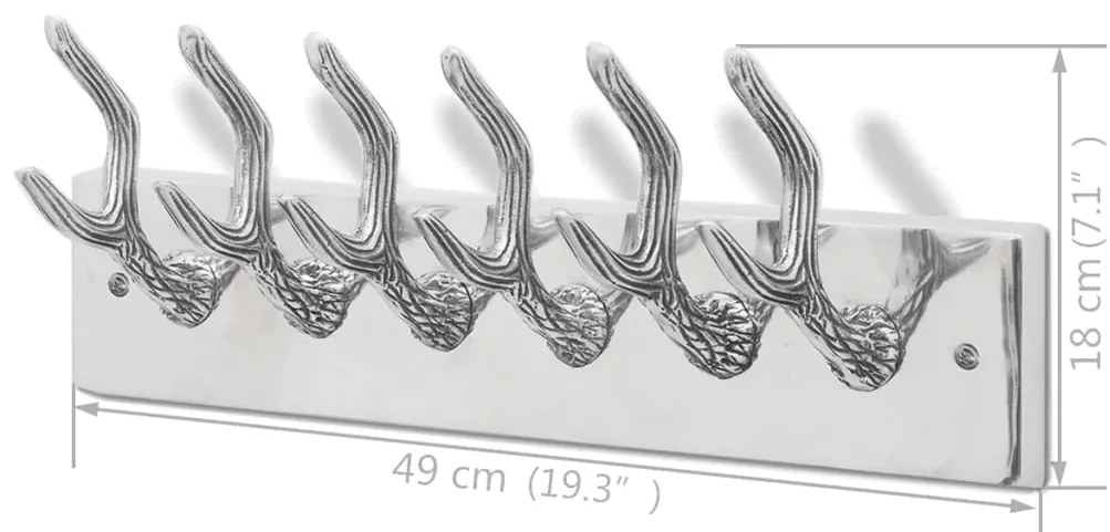 vidaXL Marketos Věšáky na kabáty 2 ks stříbrné hliník