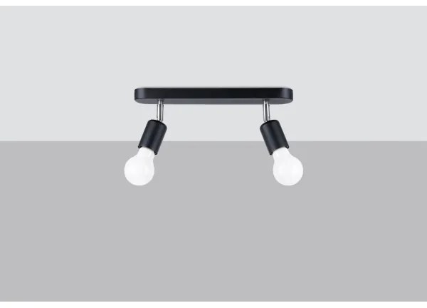 Sollux SL.1121 - Bodové svítidlo FORNES 2xE27/60W/230V černá