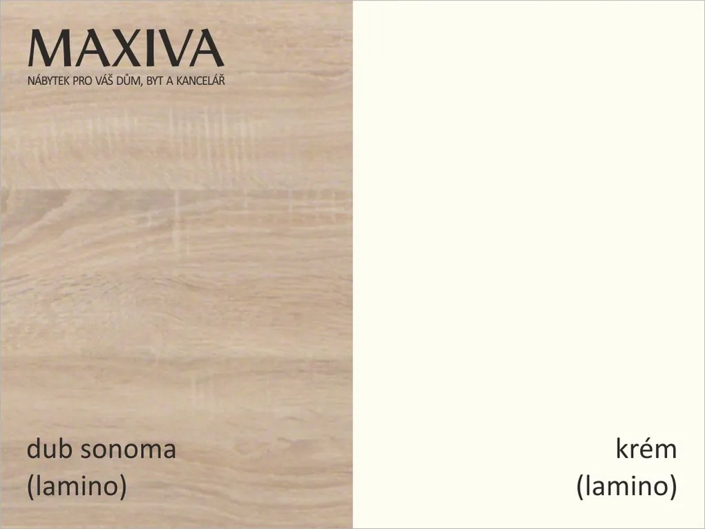 MAXIVA Předsíňová stěna - SARA, dub sonoma/krém