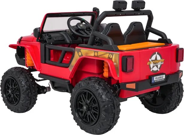Elektrické autíčko Jeep Monster červené
