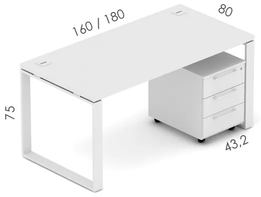 NABYTEK-DESIGNOVY.CZ - DEBZ9O - Kancelářská sestava EPIC Z9 O, volitelná délka stolu 160/180cm, dub/černá