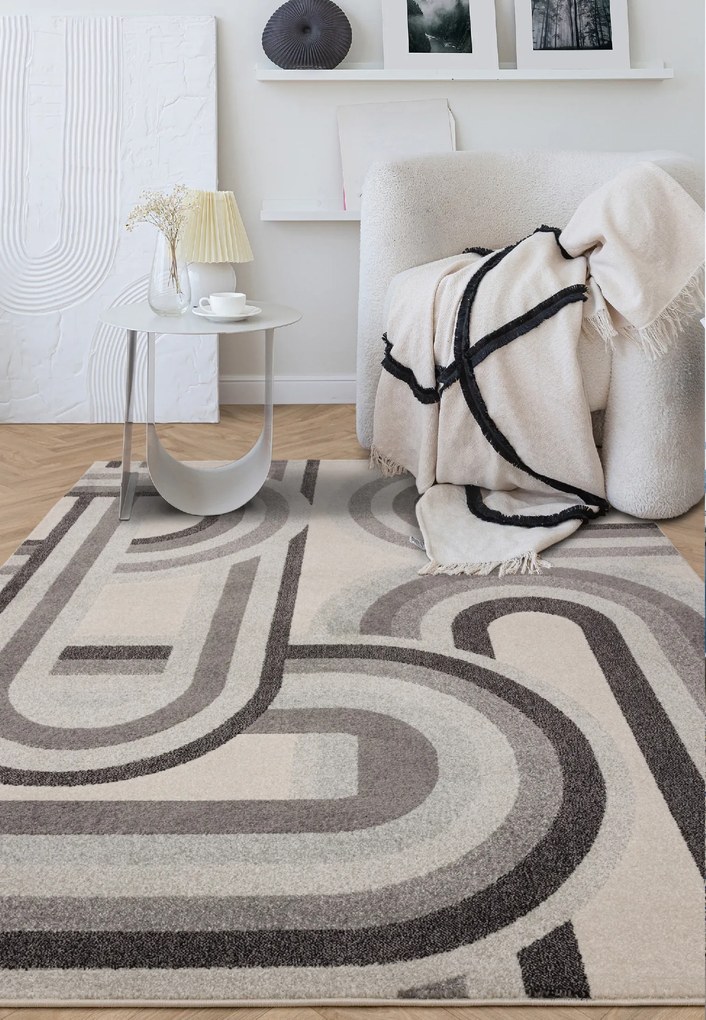 Tribeca Design Kusový koberec Dinamo Retro Grey Rozměry: 160x230 cm