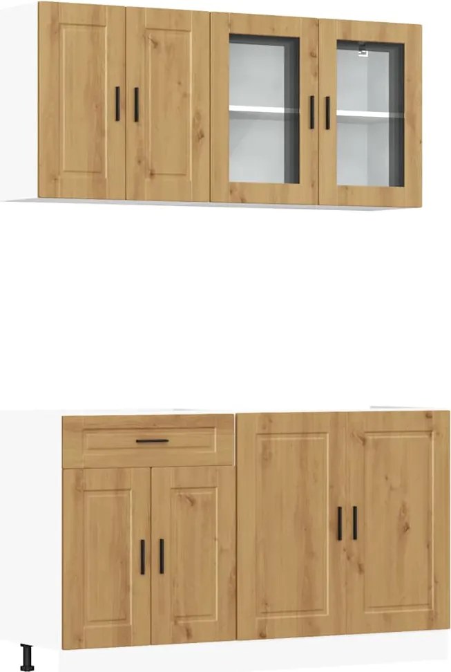 4dílná sada kuchyňských skříněk "Kalmar" dub artisan kompozit 3314880
