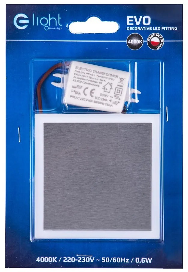 Schodišťové LED svítidlo Evo, 1x LED 0,6w, 4000k, s
