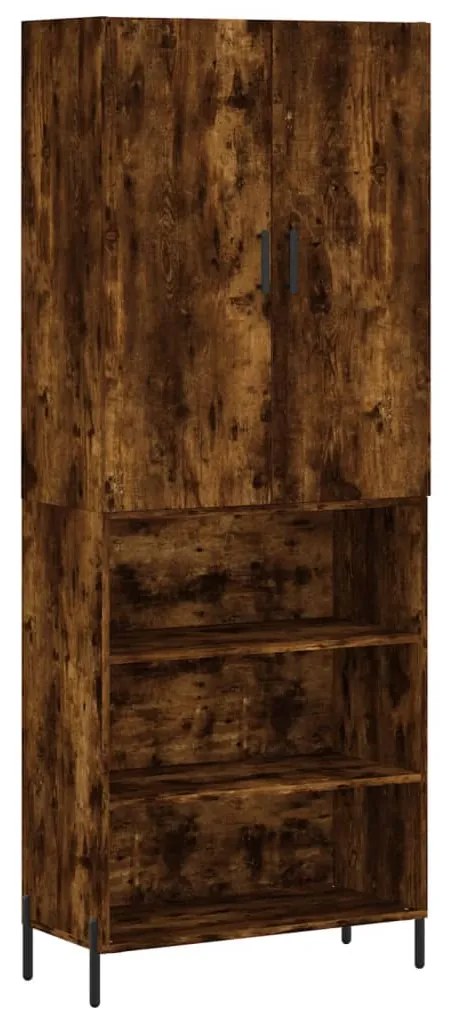 Skříň highboard kouřový dub 69,5 x 34 x 180 cm kompozitní dřevo,  3196080