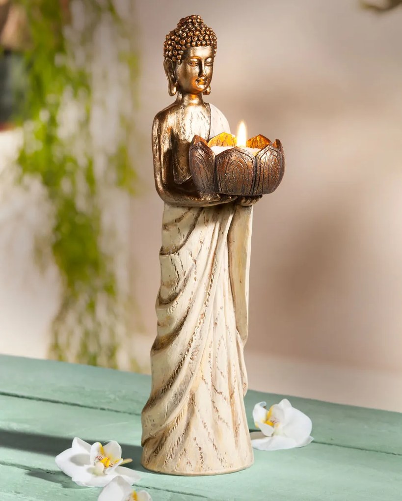 Buddha se svícnem Lotos