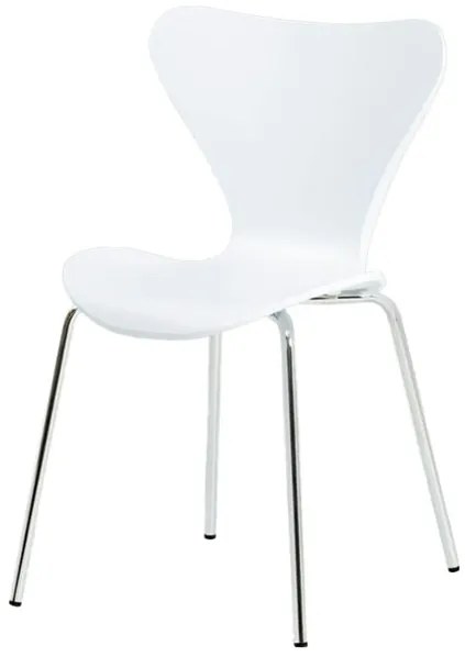 Sconto Jídelní židle ALBA bílá/chrom