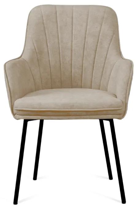 DOLMAR SEDAČKY Jídelní židle - KR-8, různé tkaniny a barvy na výběr Čalounění: khaki (Uttario Velvet 2952)