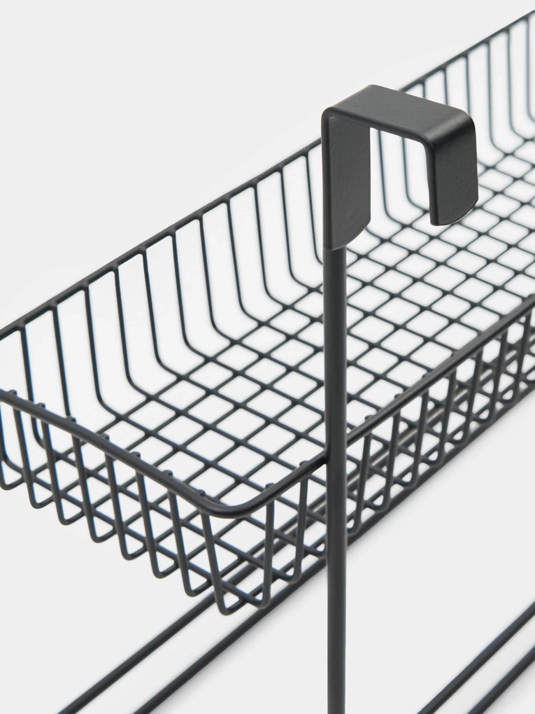 Sinsay - Závěsný kuchyňský organizér na dveře s košíkem a držákem na ručníky - černá