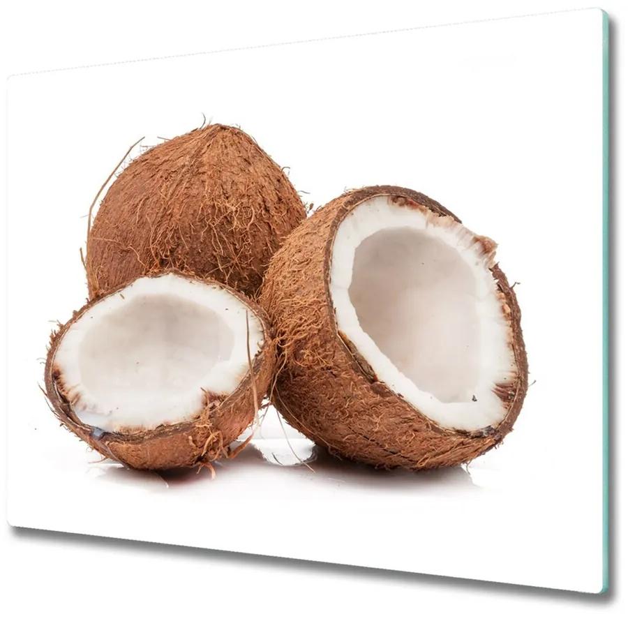 Skleněná krájecí deska kokosový ořech 60x52 cm